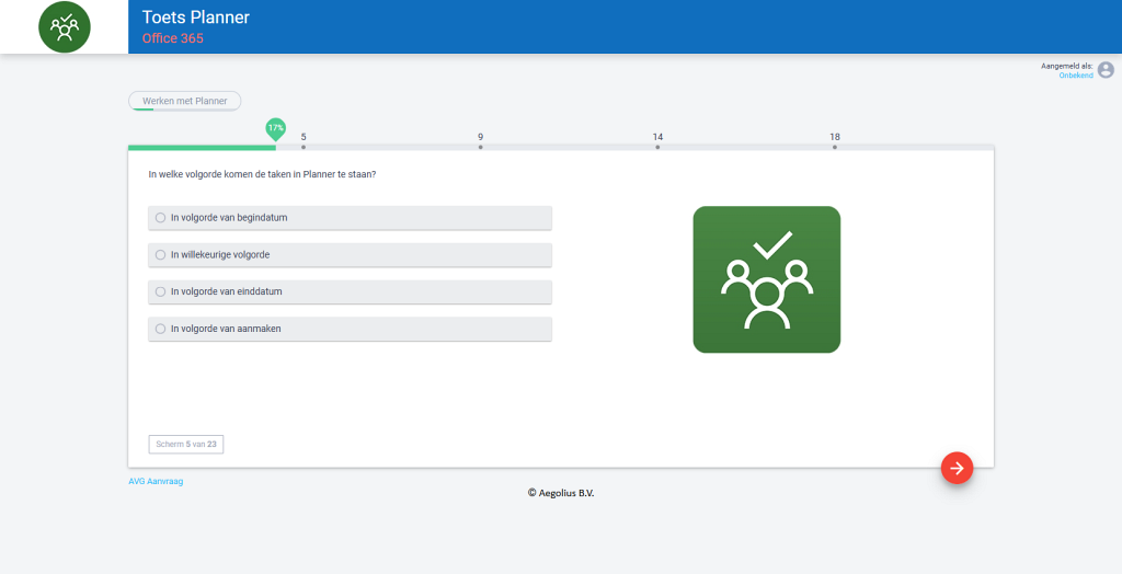 Aegolius – Toets Planner - Office 365
